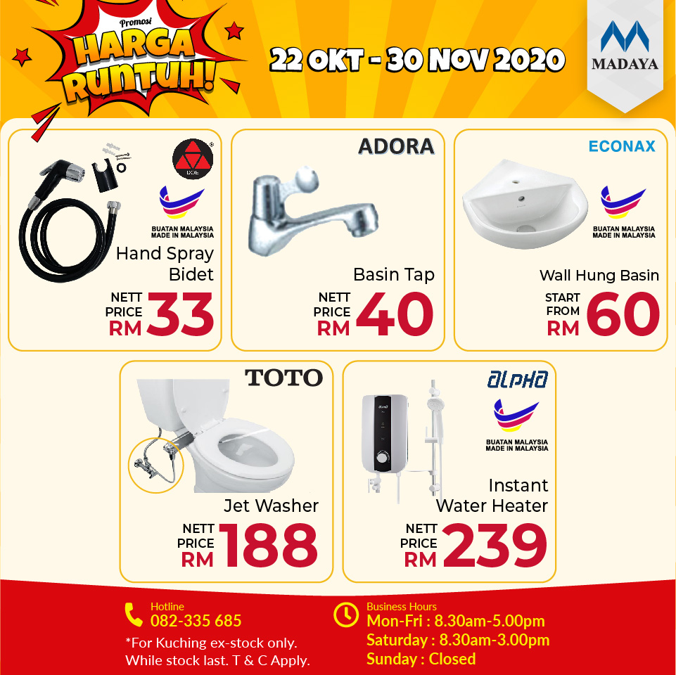 Harga Runtuh! Big Sales of Bathroom Collection - MADAYA