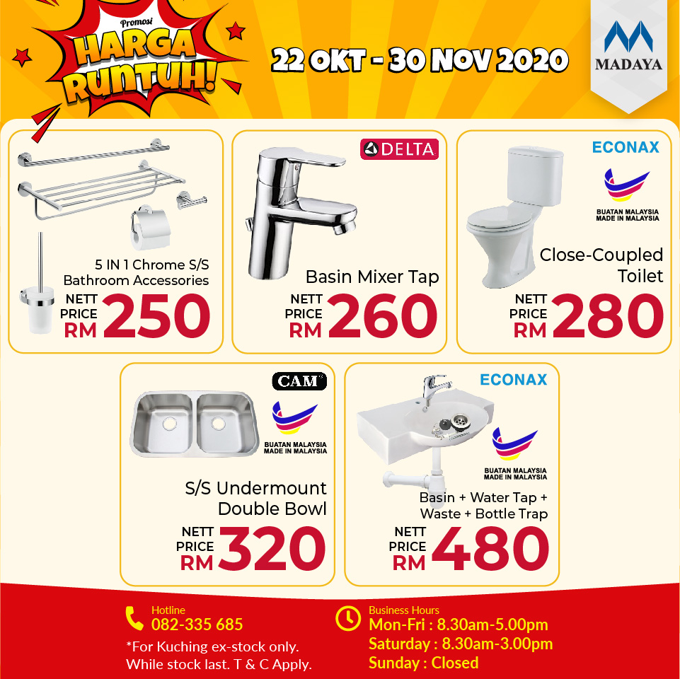Harga Runtuh! Big Sales of Bathroom Collection - MADAYA